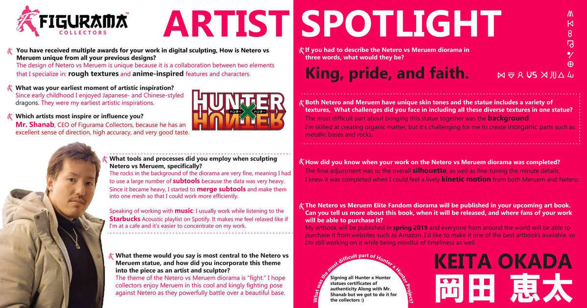 INTERVIEW WITH NETERO VS MERUEM SCULPTOR, KEITA OKADA - Figurama ...